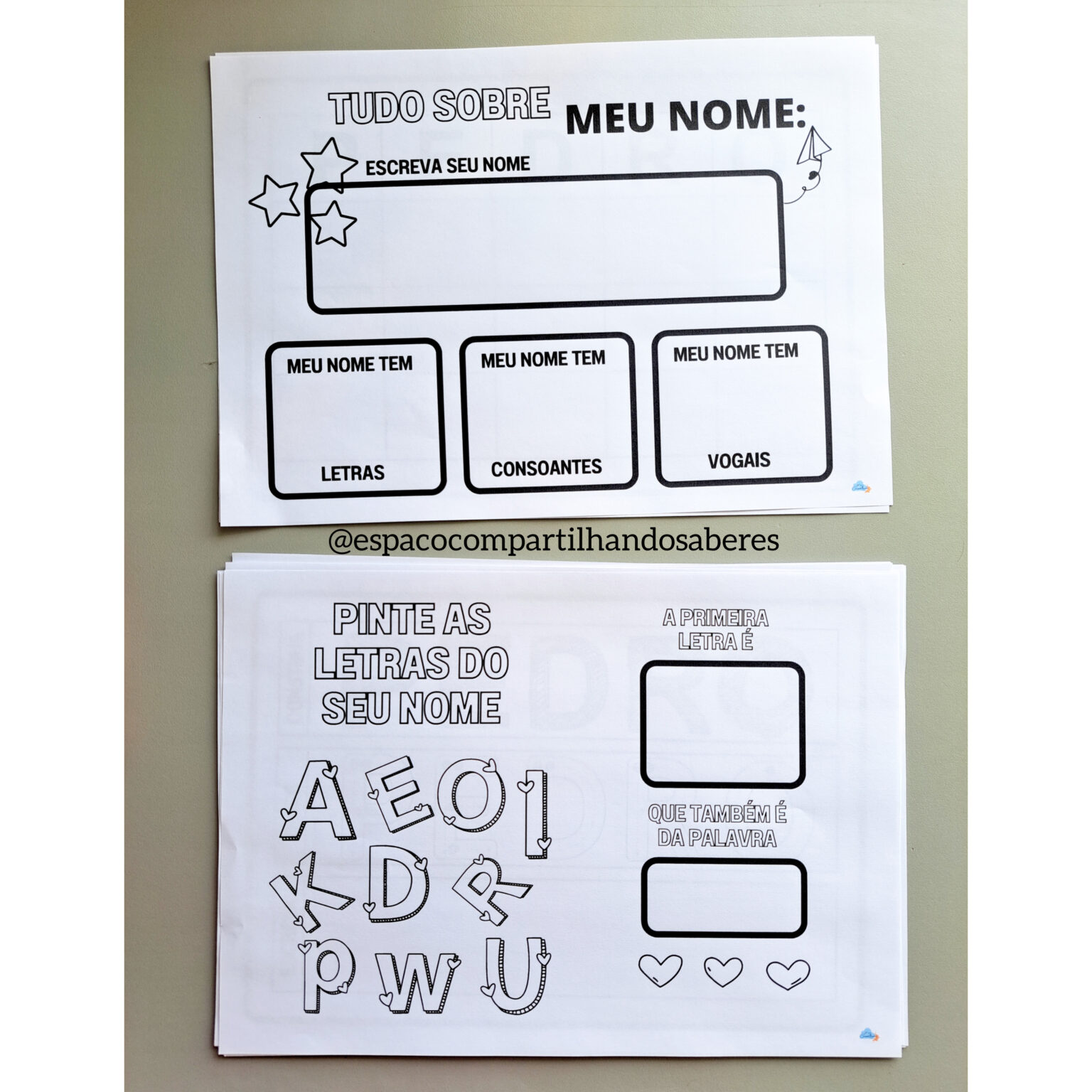 Meu livrinho Dos Nomes – Compartilhando saberes