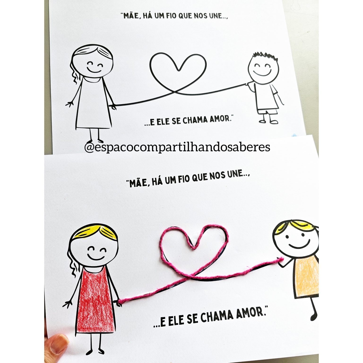 Cartão Dia das Mães Estrela e Fio que Nos Une – Compartilhando saberes