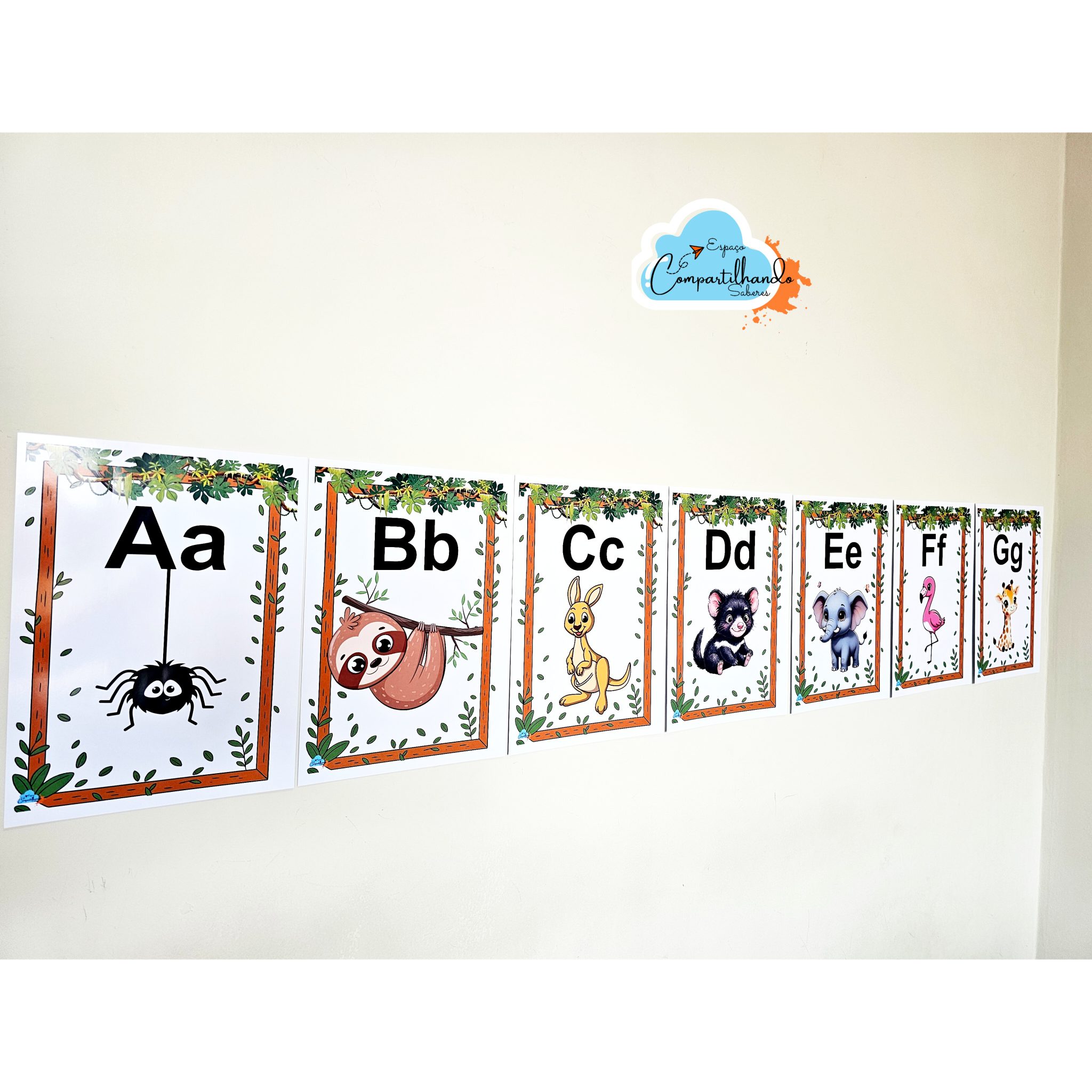 Painel Alfabeto tema Safari – Compartilhando saberes
